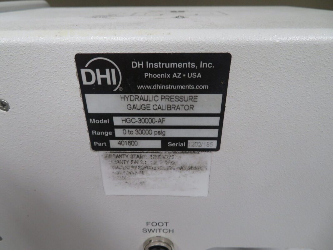 DHI DH Instruments Fluke RPM3/HPMS A30000/A6000-AF Pressure Calibrator ...