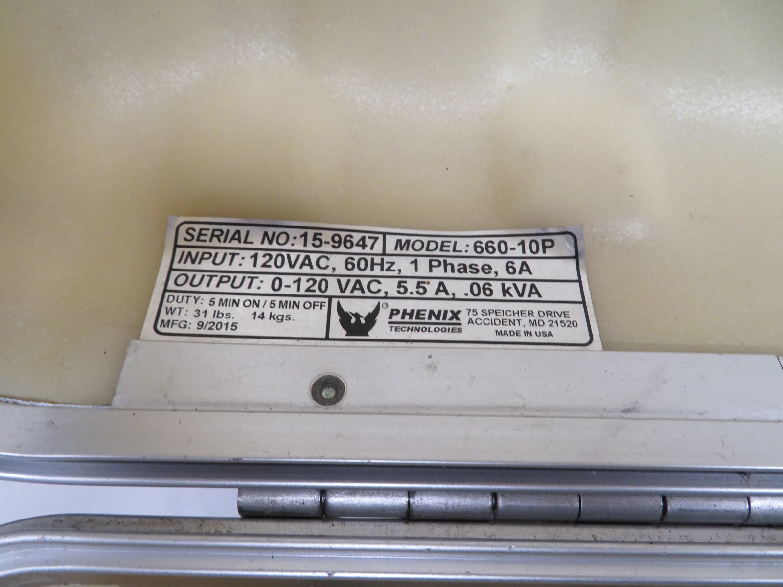 Doble – Phenix 660-10P VACUUM INTERRUPTER TEST SET QE46 – Bullseye ...