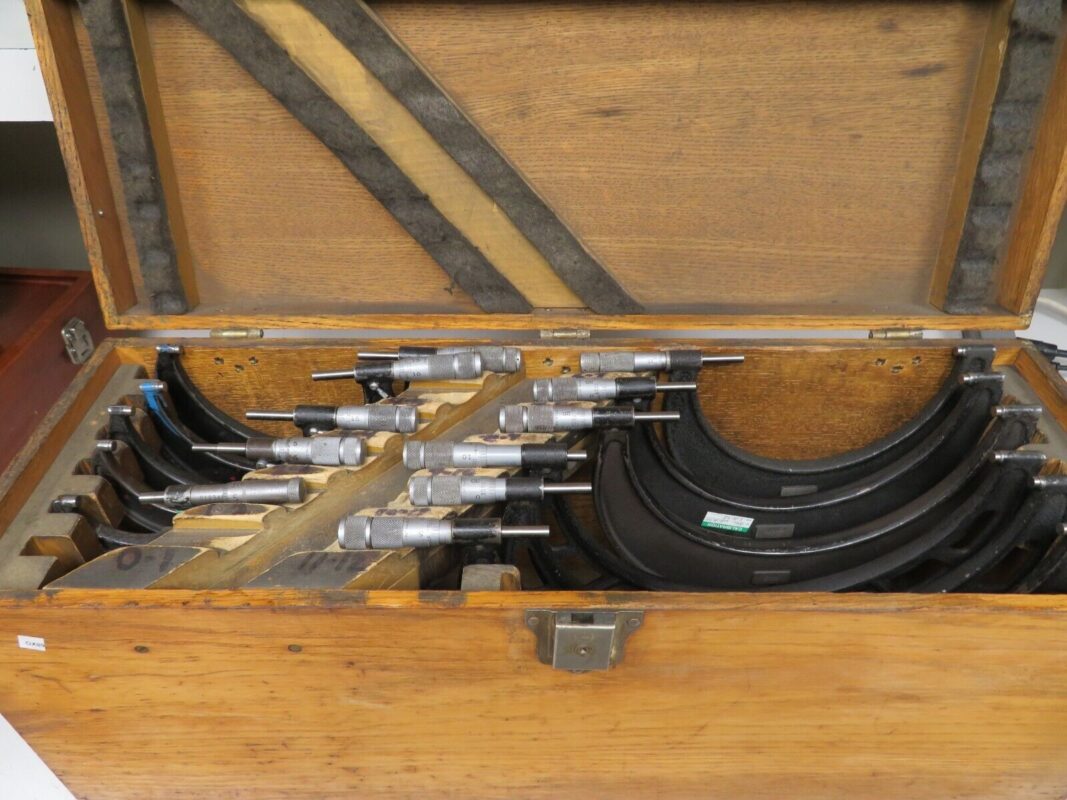 Lufkin 1-12" .001" OD Micrometer Set 11 individual micrometers in case ...