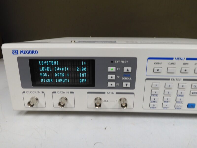 Meguro MSG-2174 FM Multiplex Signal Generator Opt. 006 Mod 105 Rev 109 – PG64 – Bullseye Calibration