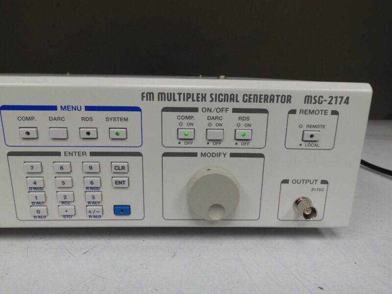 Meguro MSG-2174 FM Multiplex Signal Generator Opt. 006 Mod 105 Rev 109 ...