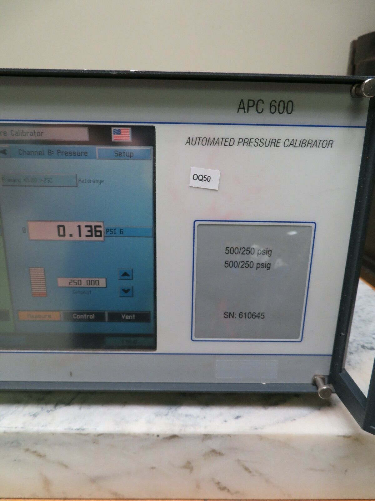Mensor APC-600 500/250 PSIG Automated Pressure Calibrator OQ50 ...