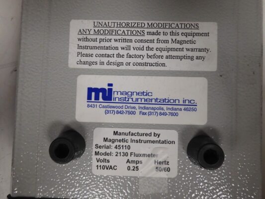 Magnetic Instrumentation – 2130 Fluxmeter & 45158 precision Helmholtz ...