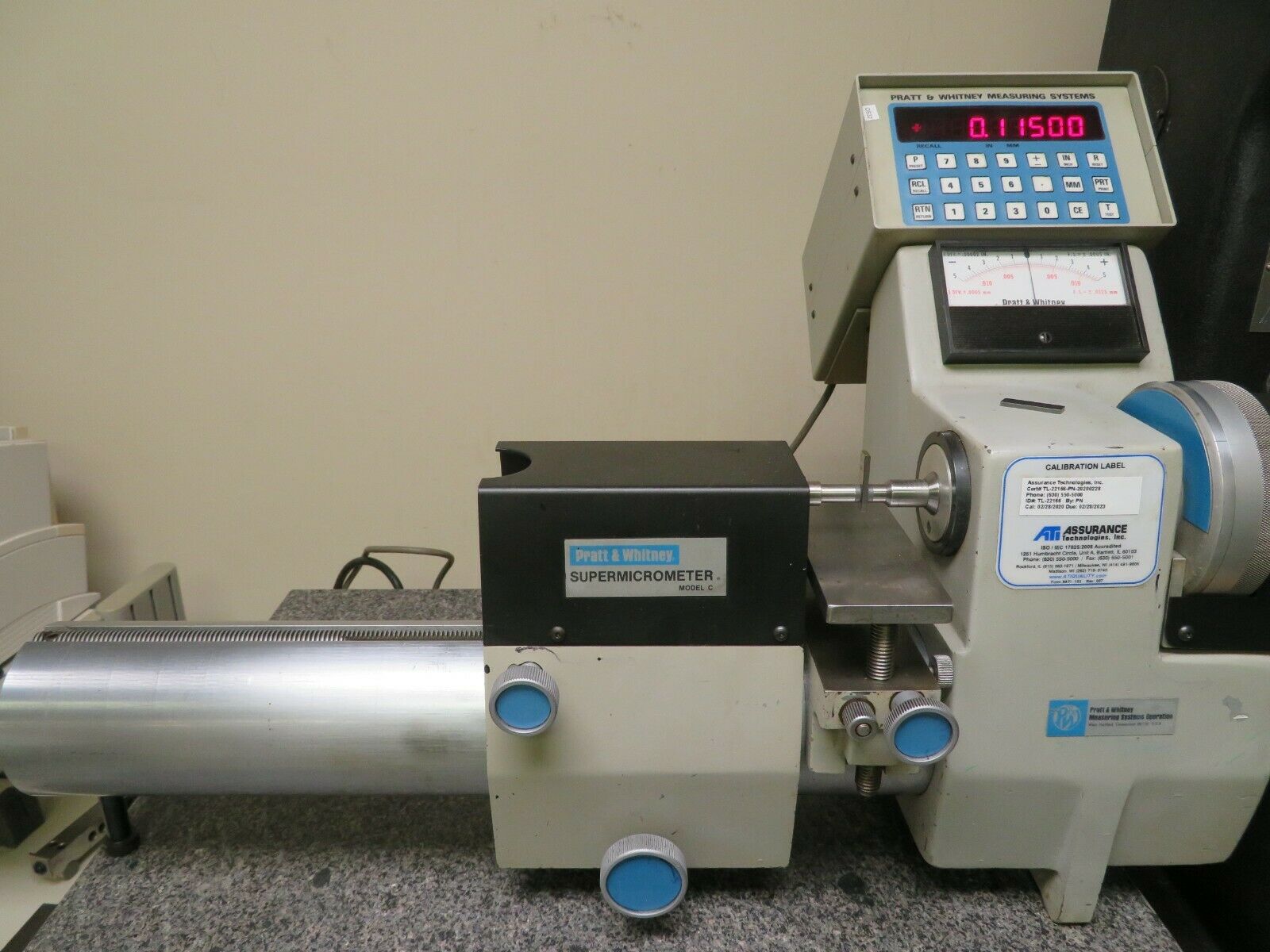 Pratt & Whitney Model C External Supermicrometer Measuring Machine ...