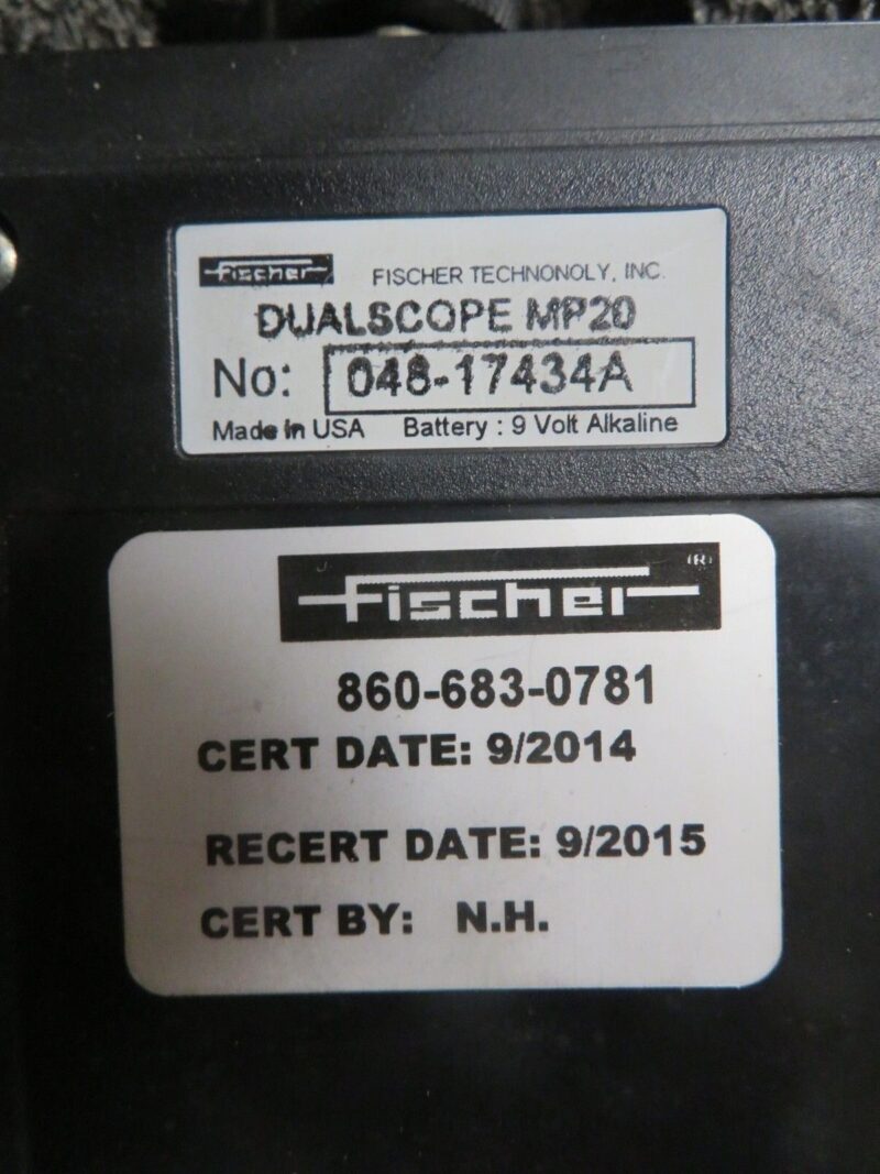 Fischer Dualscope – model MP20 – EGAB1.3 Probe w/ case & manual – PC33 ...