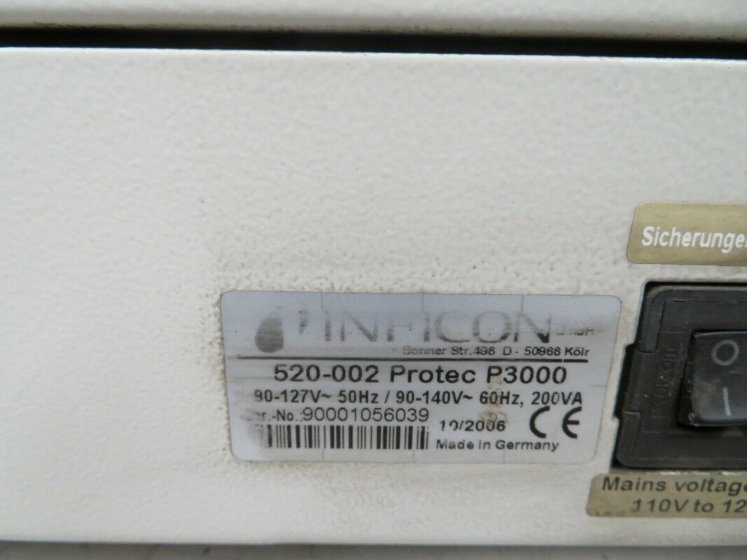 Inficon Protec / Wise Model P3000 Helium Sniffer Leak Detector P/N 520 ...