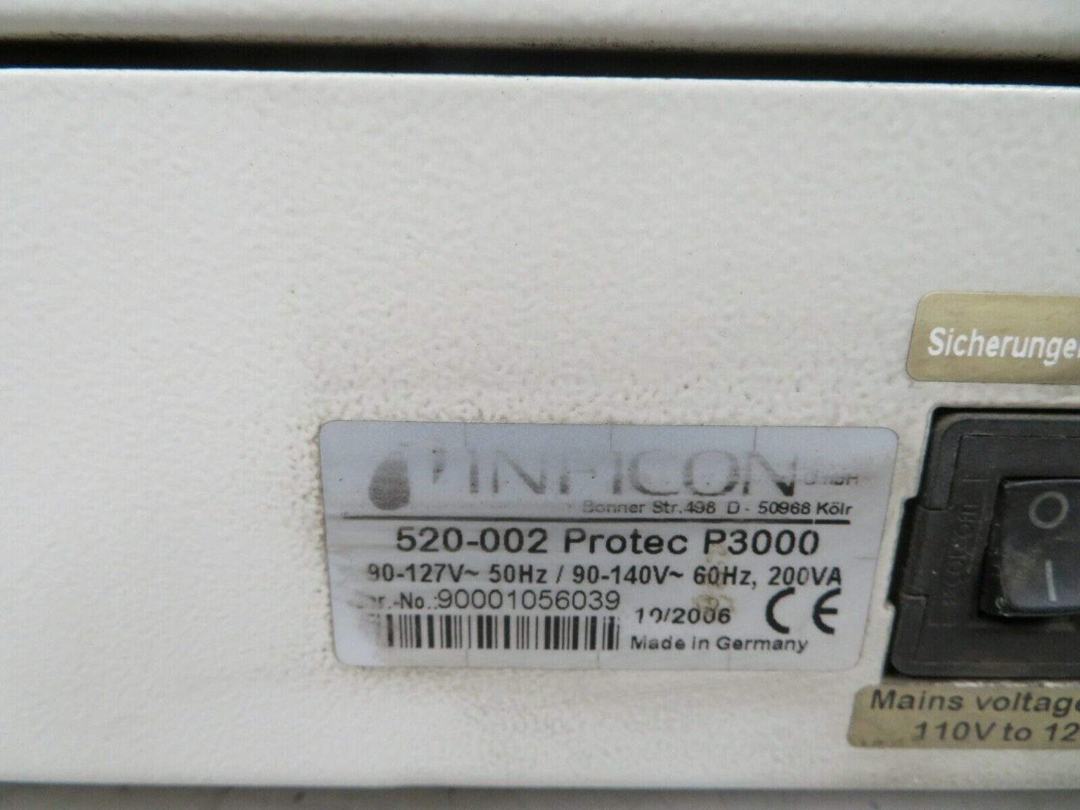 Inficon Protec / Wise Model P3000 Helium Sniffer Leak Detector P/N 520 ...