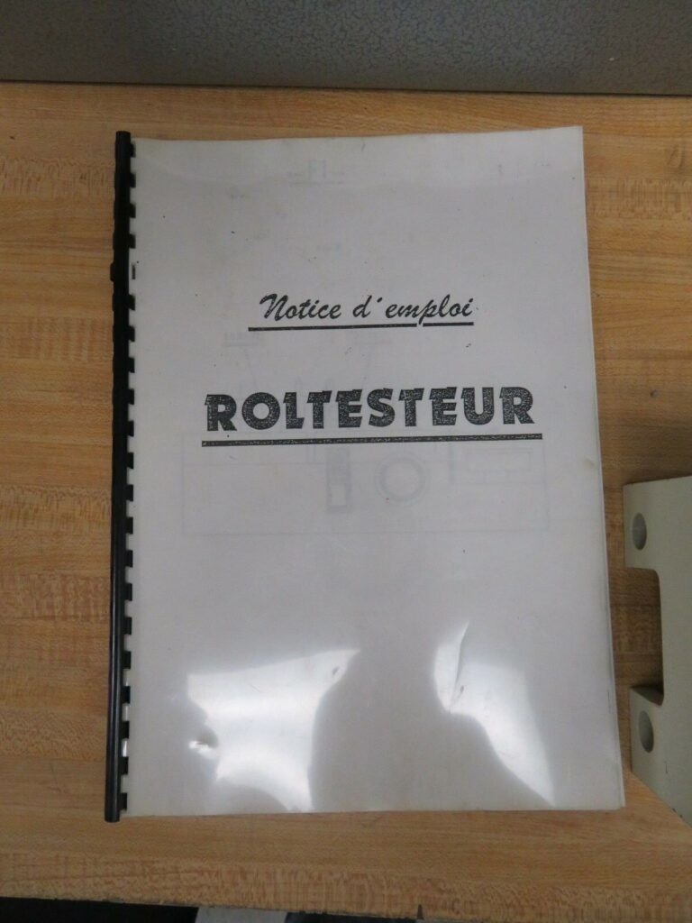 Rollet Roltesteur Universal Measuring machine, Roll Tester Machine ...