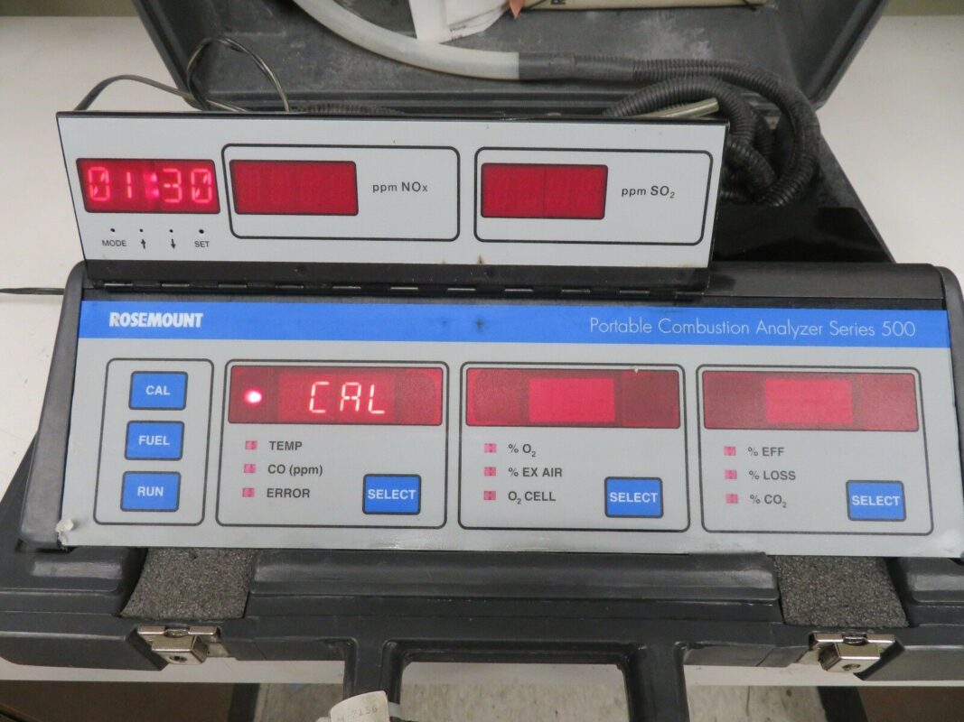 Rosemount Series 500 Portable Combustion Analyzer w/ Case & Accessories ...
