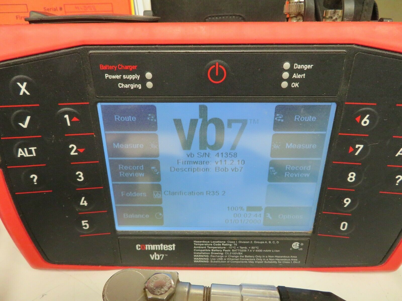 Bently Nevada Commtest VB7 Dual Channel Vibration Analysis System OG4 ...