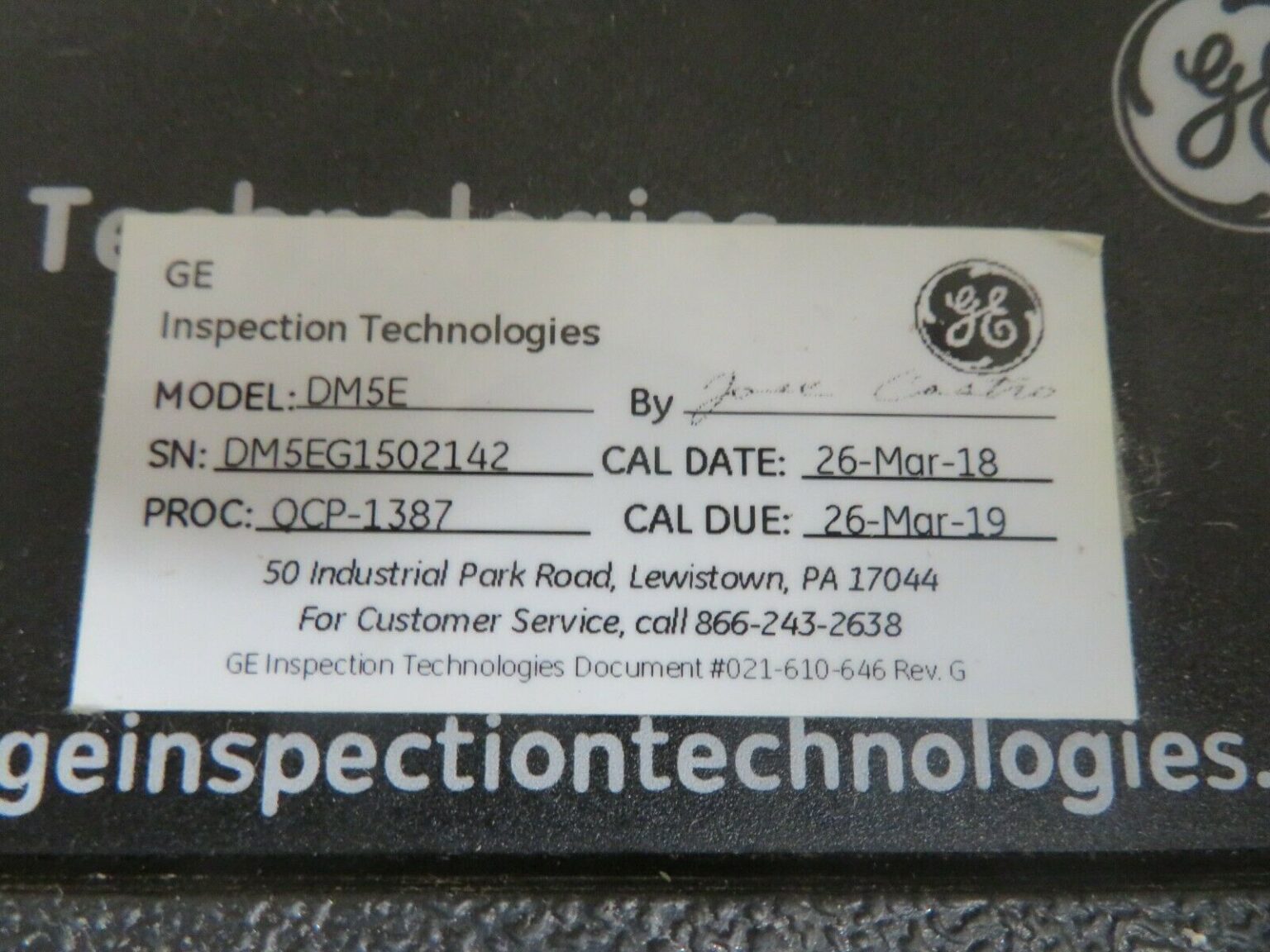 GE Inspection Technologies model DM5E Dual Multi Ultrasonic Thickness ...
