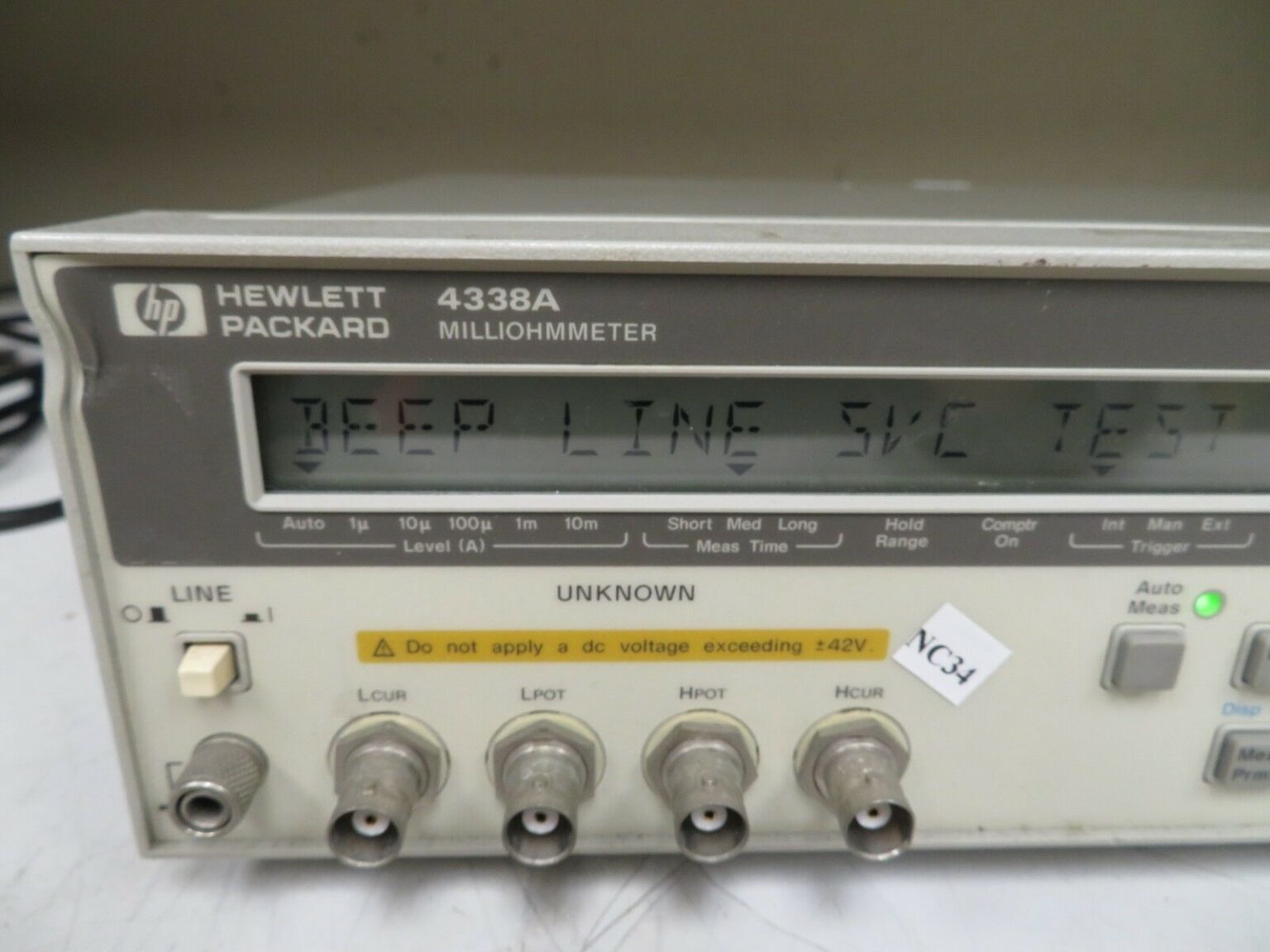 HP – Agilent – Keysight 4338A Digital Milliohmmeter NC34 – Bullseye ...