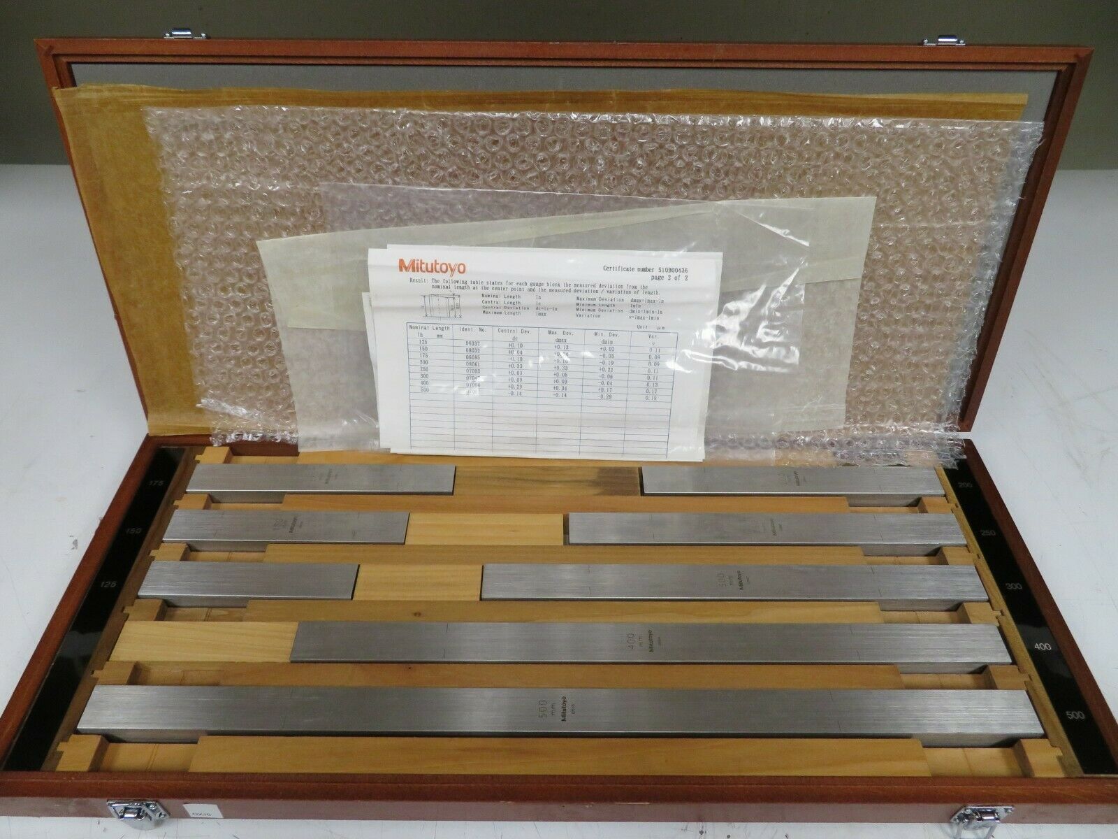Mitutoyo 516-752-26 8PC, Metric, SQUARE, LONG BLOCK, ASME 0 NEW – OX22 ...