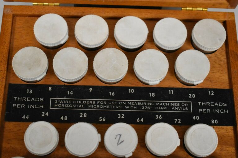 Standard Gage Thread Measuring 3-Wire Set (6 – 36 TPI, 60°) – NN62 ...