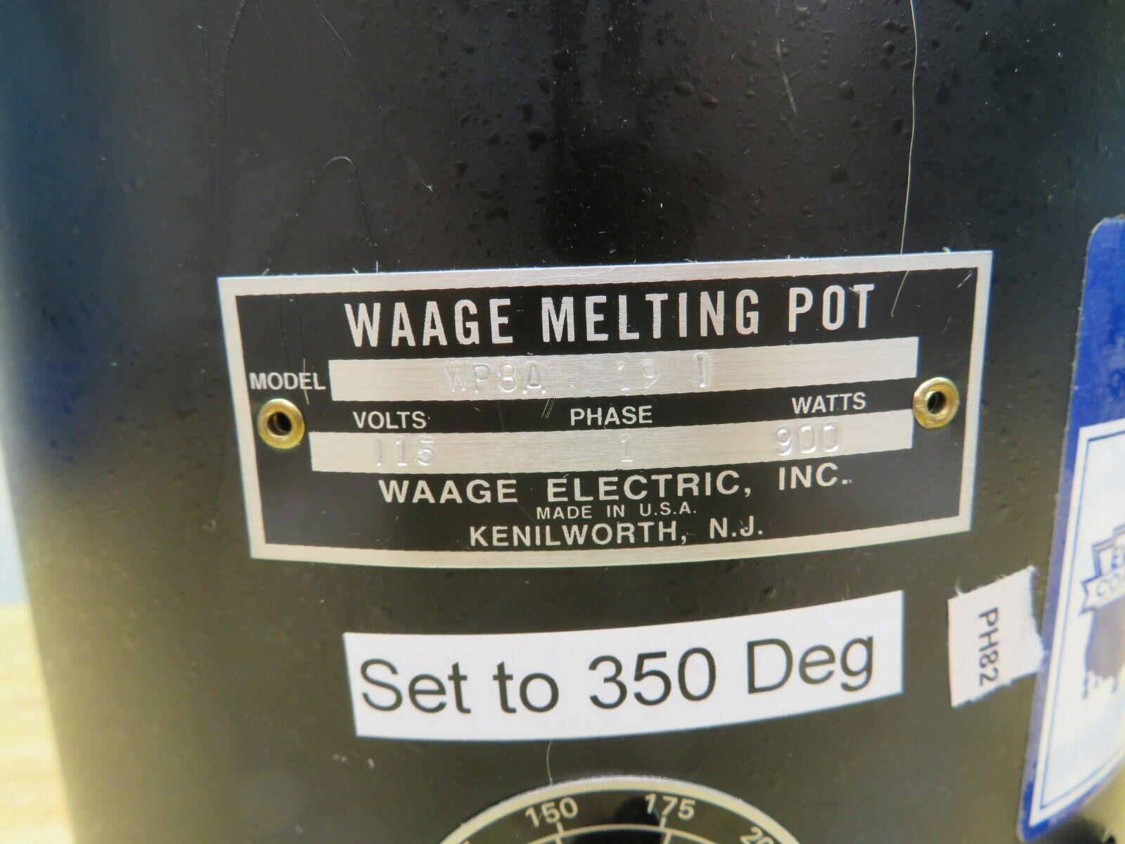 Waage Electric Round Dip Coating Pot WP8A-19-1, 1 Gallon – 51-991-8 ...