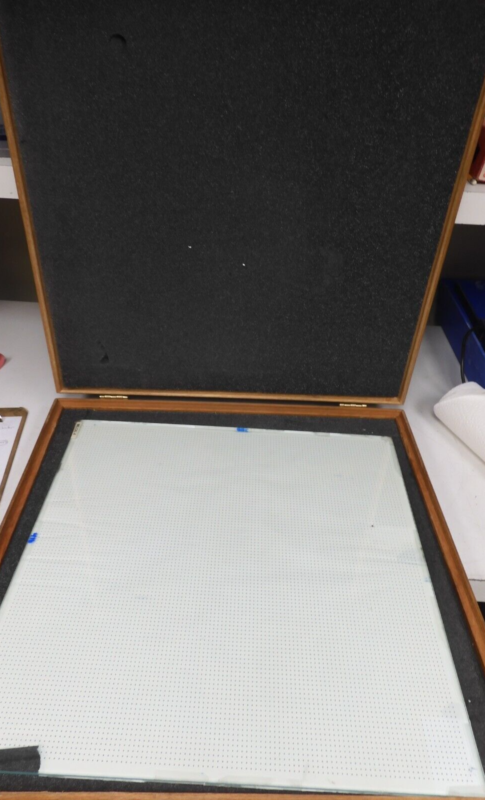 22" x 22" – Glass Artifact/Optical Calibration Grid Standard in case ...