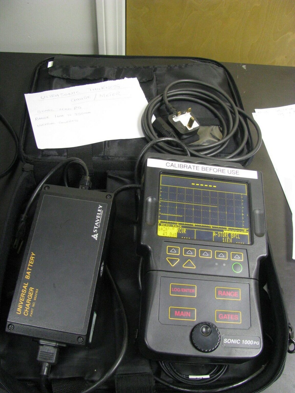 Olympus Staveley Sonic 1000PG UtraSonic Thickness Tester w/ accessories ...
