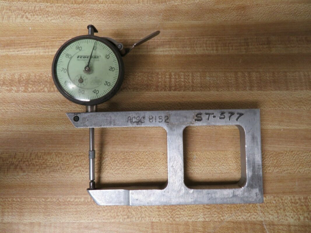 Thickness Gage w/ .001" Federal Indicator – 1" opening, 2.5" depth ...