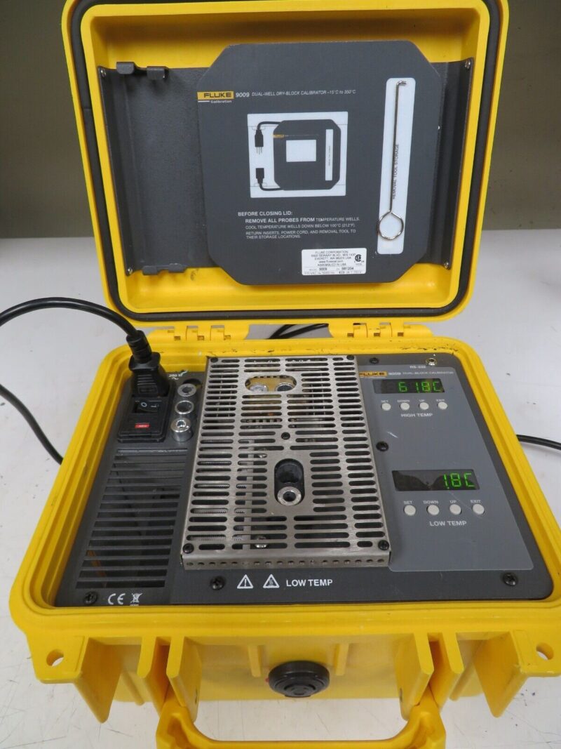 Fluke 9009 Calibration Industrial Dual Dry Well Block Calibrator -15C ...