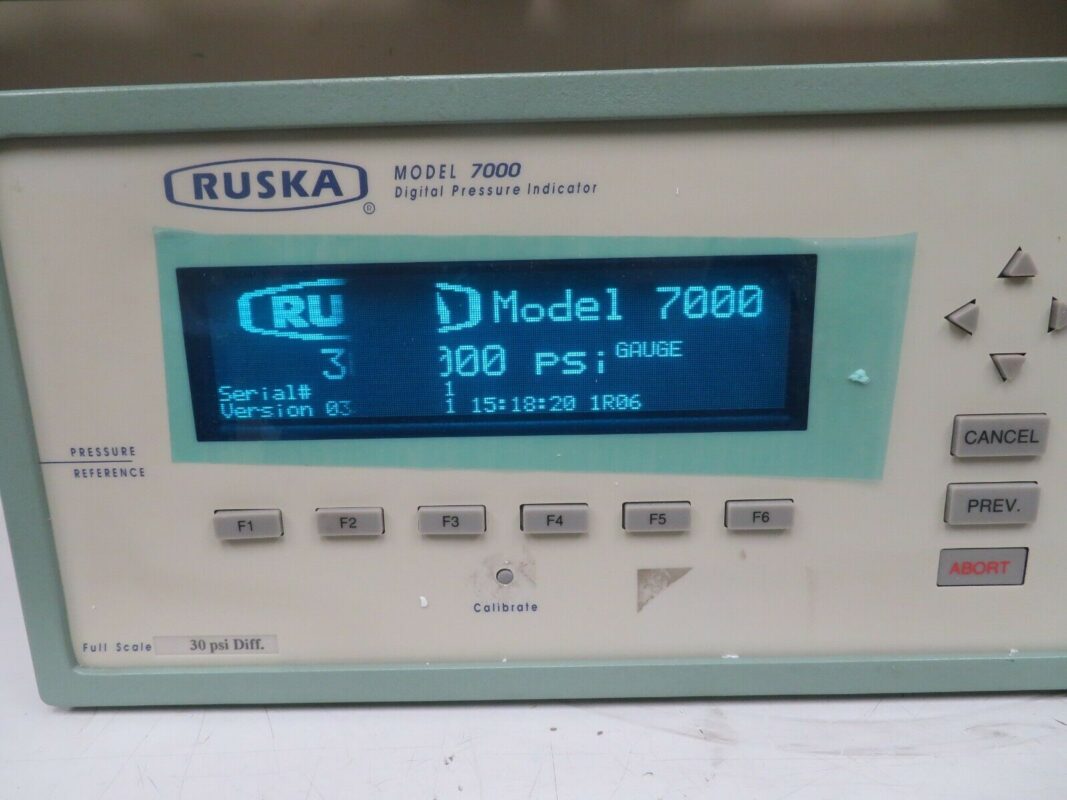 Fluke Ruska Model 7000 Digital Pressure Indicator 30 PSI Differential ...