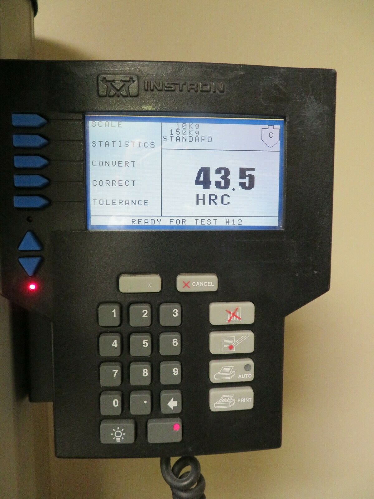 Instron Wilson Hardness Tester MDL 2002 Calibrated Reg/Superficial ...