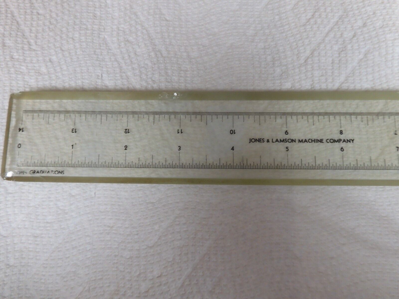 Jones & Lamson – 14" Glass Optical Ruler – Graduated .020" & .03125 ...