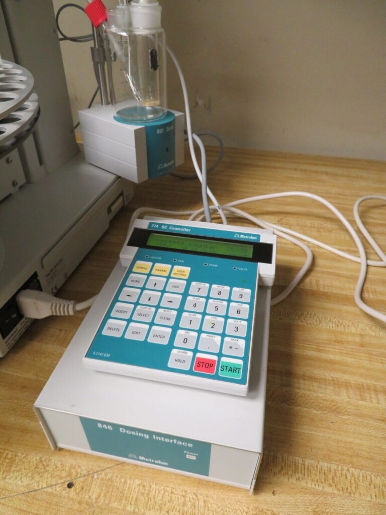 Metrohm 774 Oven Sample Processor 831 KF Coulometer 703 Ti Stand 846 ...