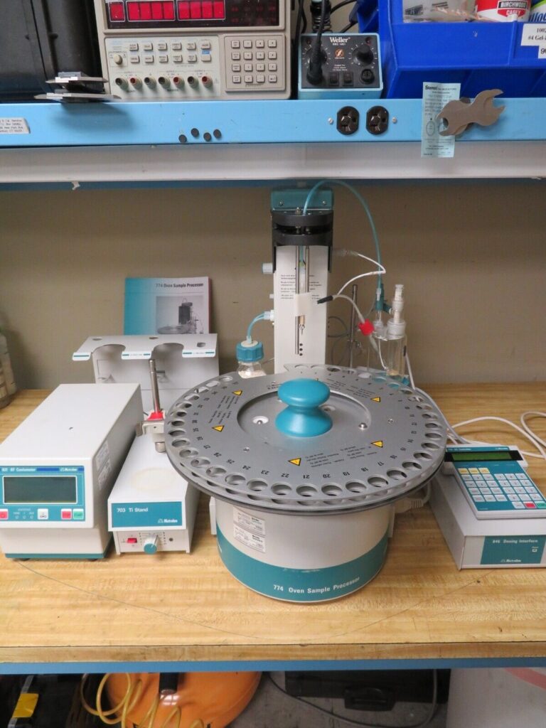 Metrohm 774 Oven Sample Processor 831 KF Coulometer 703 Ti Stand 846 ...