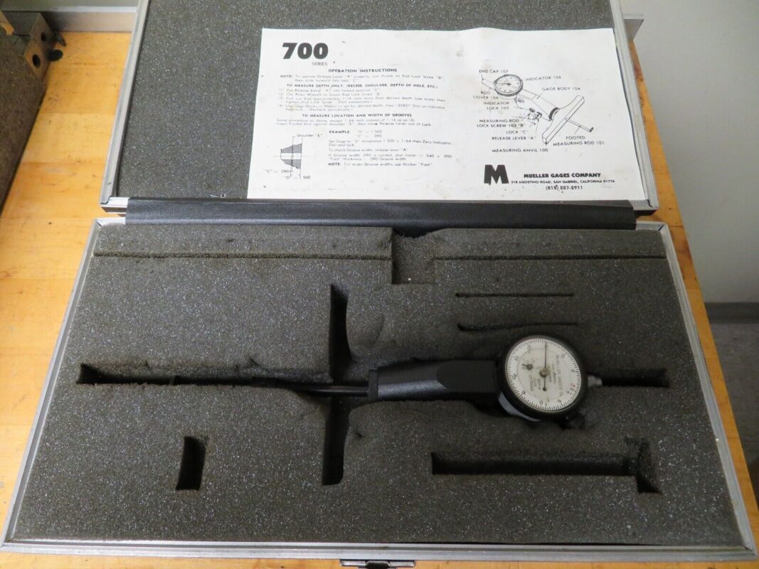 Mueller Gage Series 700 Groove Gage Depth Gage .0005" PK84 – Bullseye ...