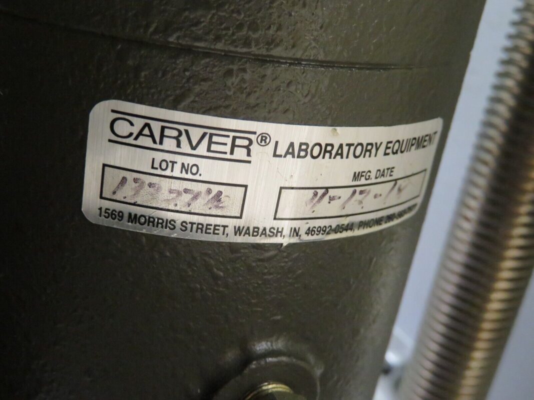 Carver Model 3912 C 12 ton Bench Top Manual Presses – Bullseye Calibration