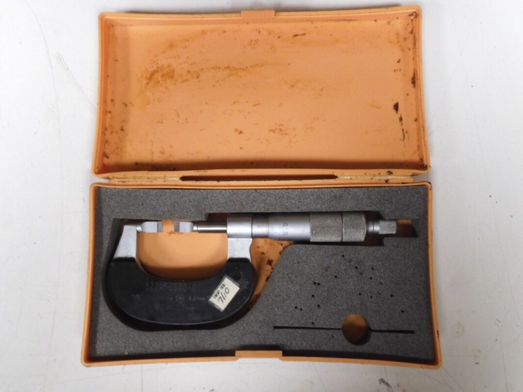 Mitutoyo 122-101a – 0-25mm/.01mm Outside Diameter Blade Micrometer w ...