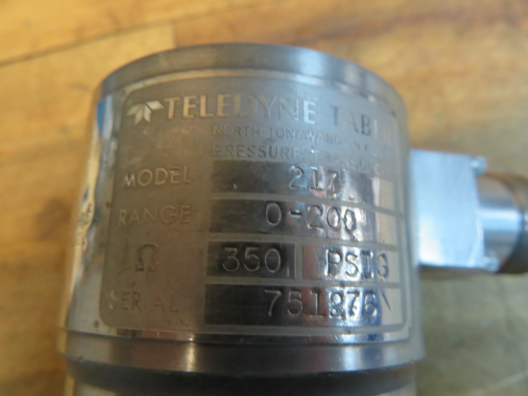 Taber Teledyne – Pressure Transducer – 0-200 PSI Range – 350 Ohms – PT9 ...