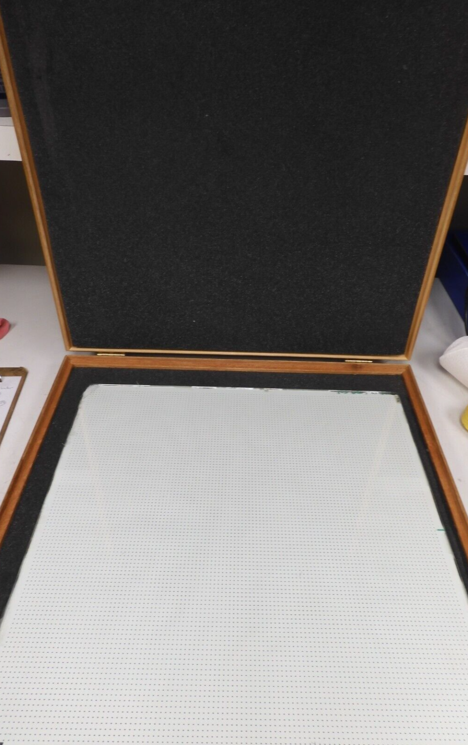 22" x 22" – Glass Artifact/Optical Calibration Grid Standard in case ...