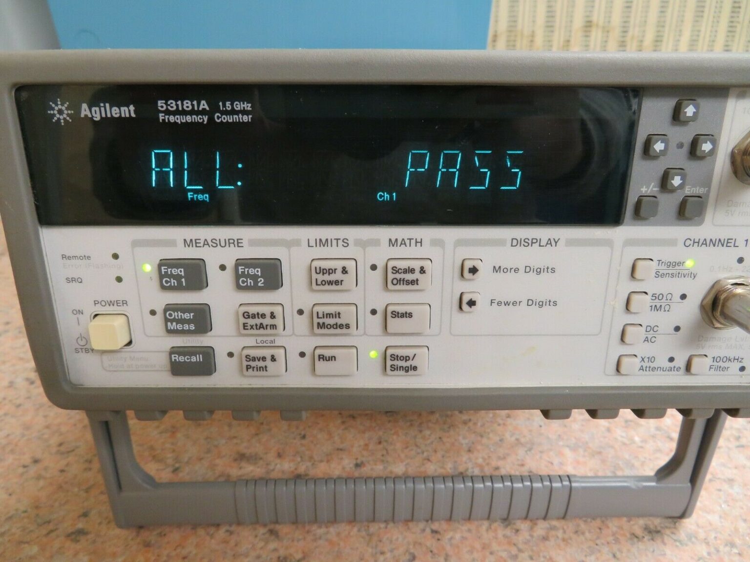 Agilent 53181A 1.5 Ghz Universal Frequency Counter NR10 – Bullseye ...