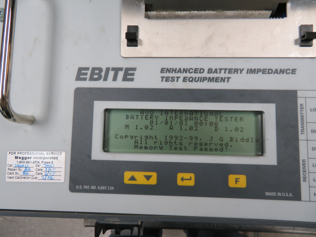 Avo/Biddle Megger 246013 E-Bite Enhanced Battery Impedance Tester ...