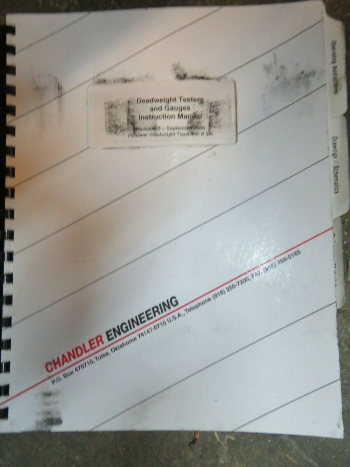 Chandler Engineering/Ametek Deadweight Testing System – 20,000PSI ...