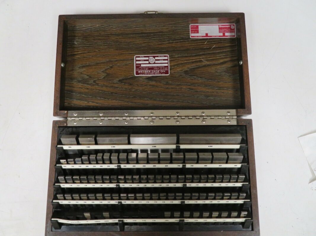 Starrett Webber – English 83 pc – Gage Block Set – Rect, Steel, Grade 2 ...