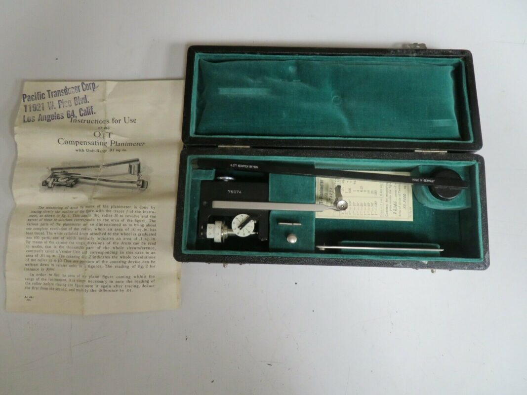 A. OTT Kempten Bayern – model 76074 – Ott Compensating Planimeter ...