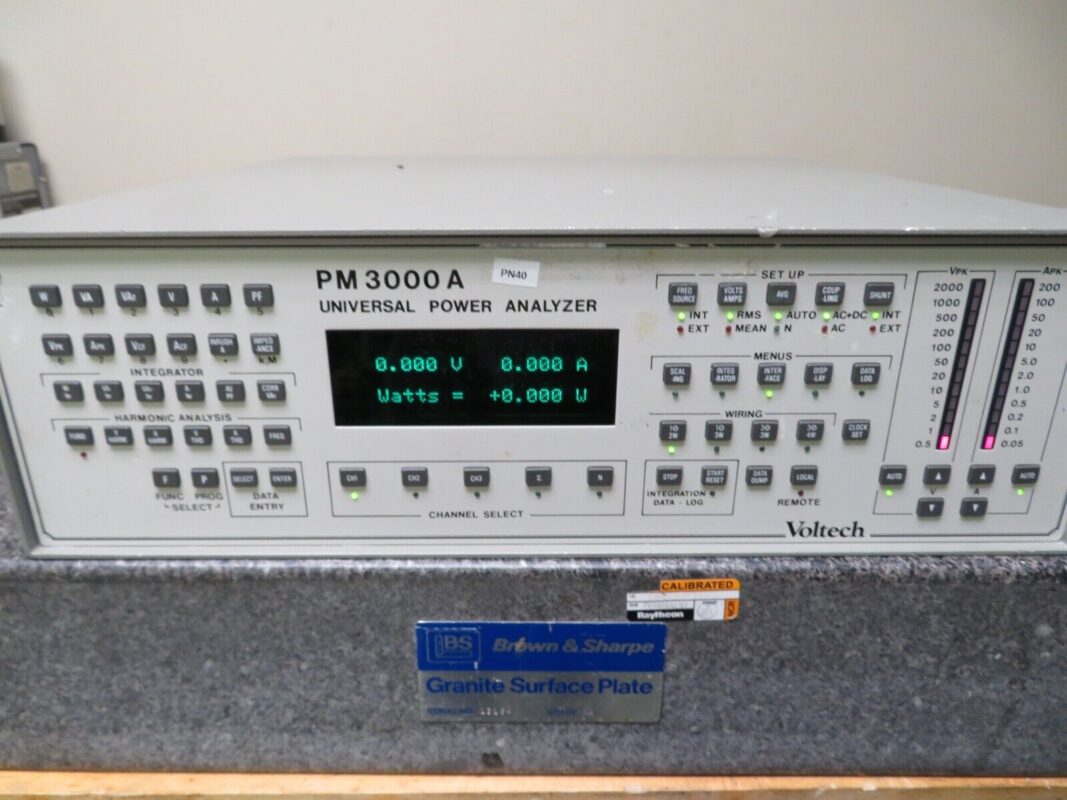 Voltech PM3000 Three Phase Power Analyzer PN40 – Bullseye Calibration