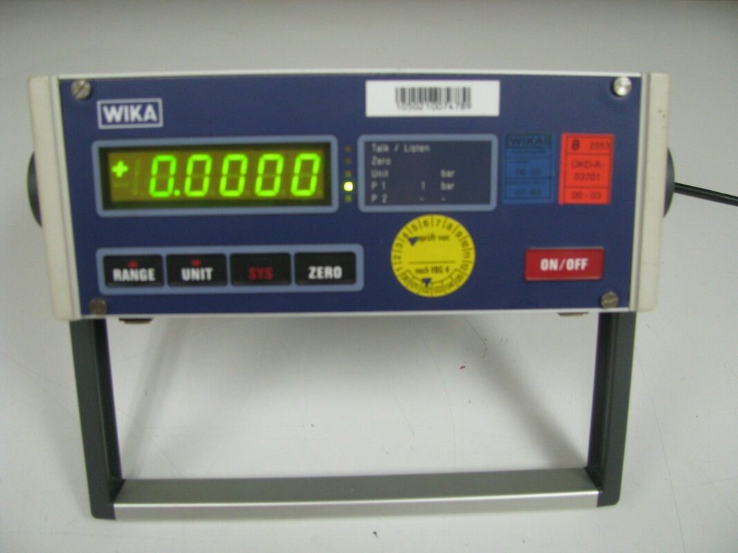 Wika Single Port Pressure Indicator 0-1 Bar Digital Manometer 909.09. ...