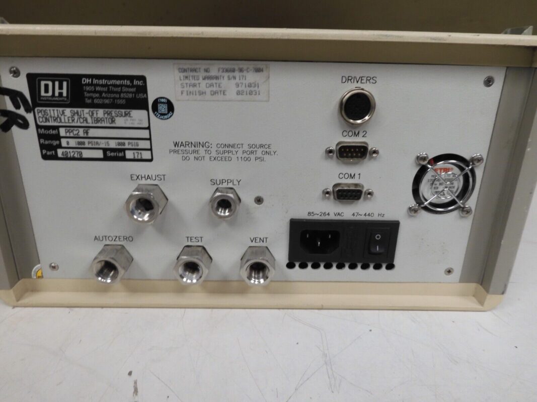 DHI/Dh Instruments PPC2 AF Positive Shutoff Pressure Controller ...