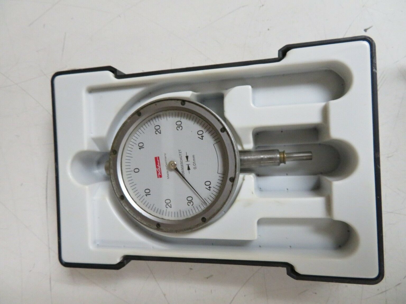 Kafter Mahr Metric Dial Drop Indicator 0.01mm – AD20 – Bullseye Calibration