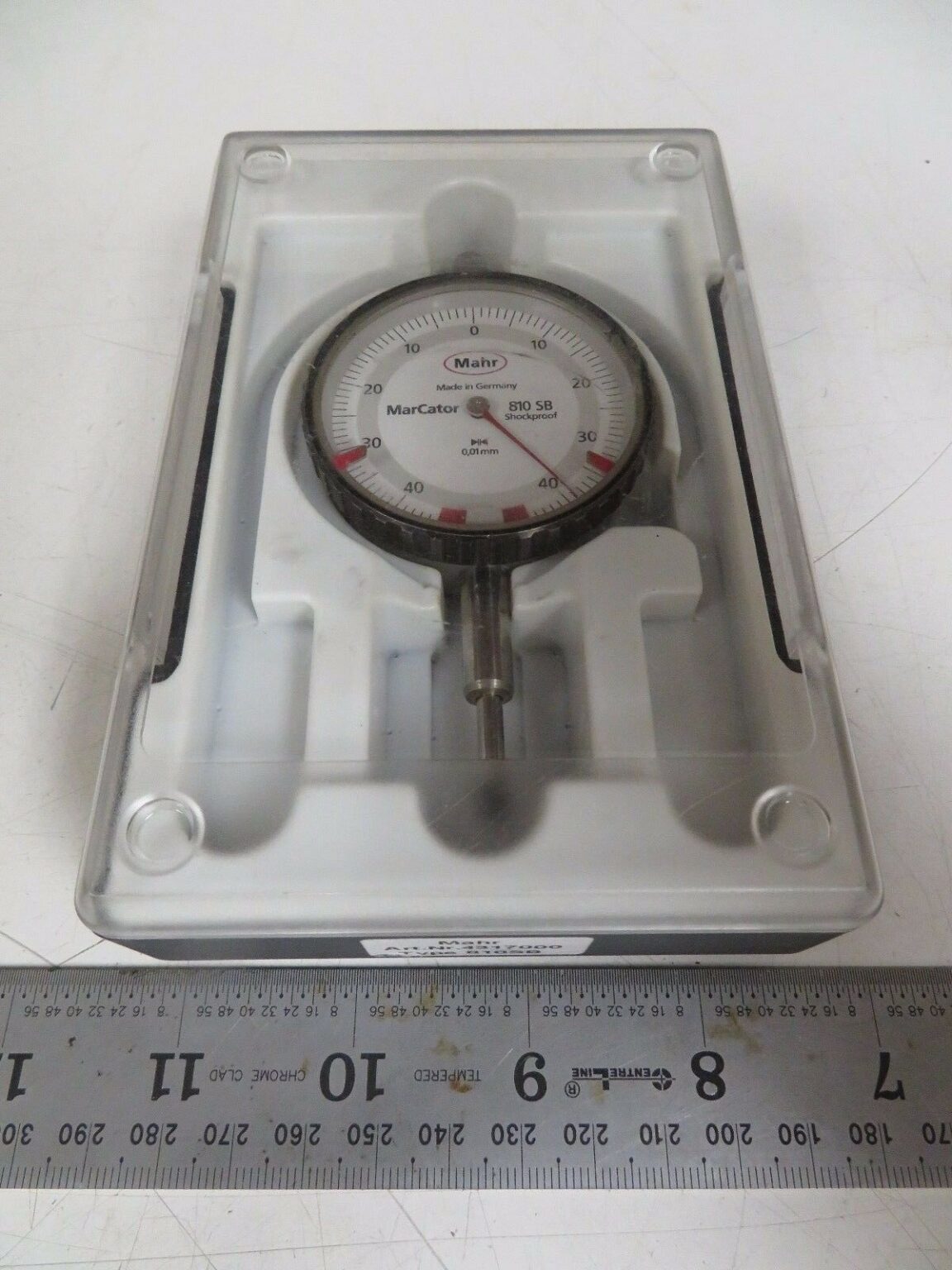 Mahr 810SB Metric Dial Drop Indicator 0.01mm AD19 – Bullseye Calibration