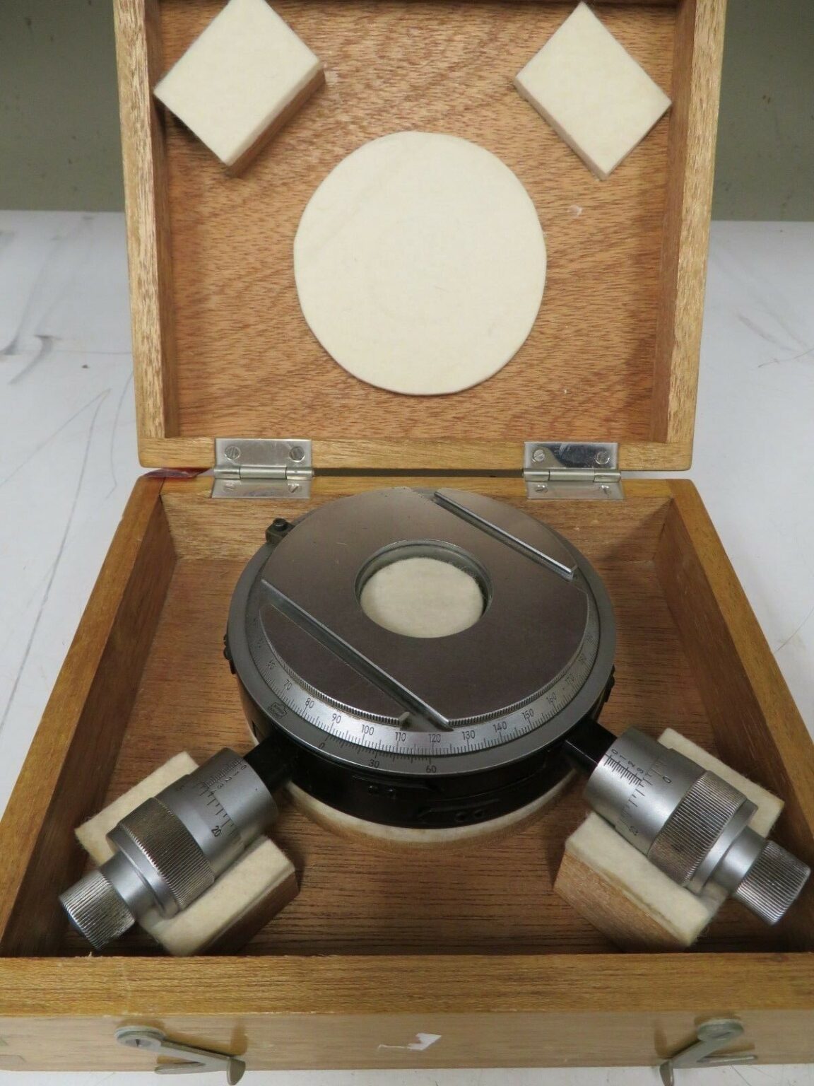 Nippon Kogaku 71mm Centering Rotary Table Inspection Setup Micrometer ...