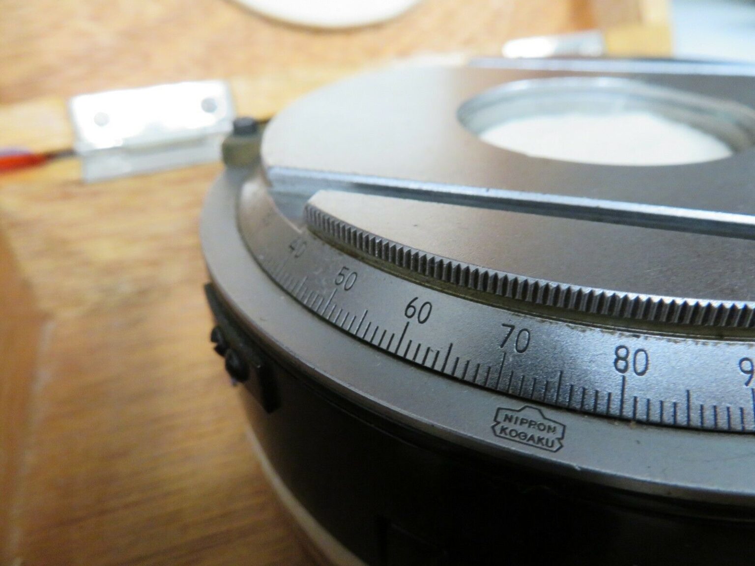 Nippon Kogaku 71mm Centering Rotary Table Inspection Setup Micrometer ...