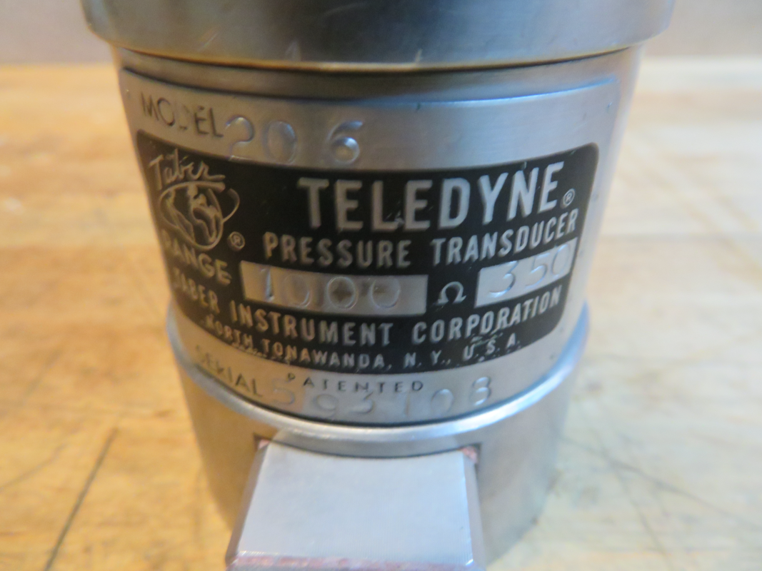 Taber Teledyne – mdl. 206 Pressure Transducer – 1000 PSI Range – 350 ...