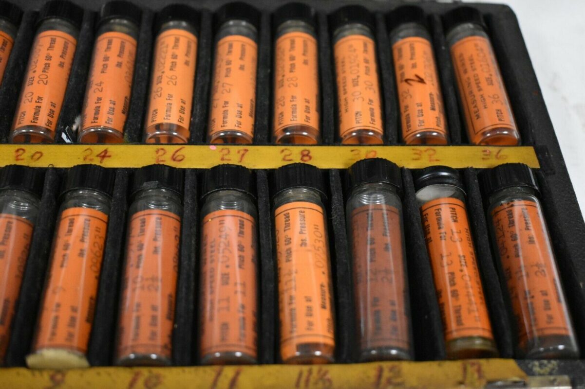 Van Keuren Metric Thread Measuring 3-Wire Set (6 – 36 TPI, 60°) – NN60 ...