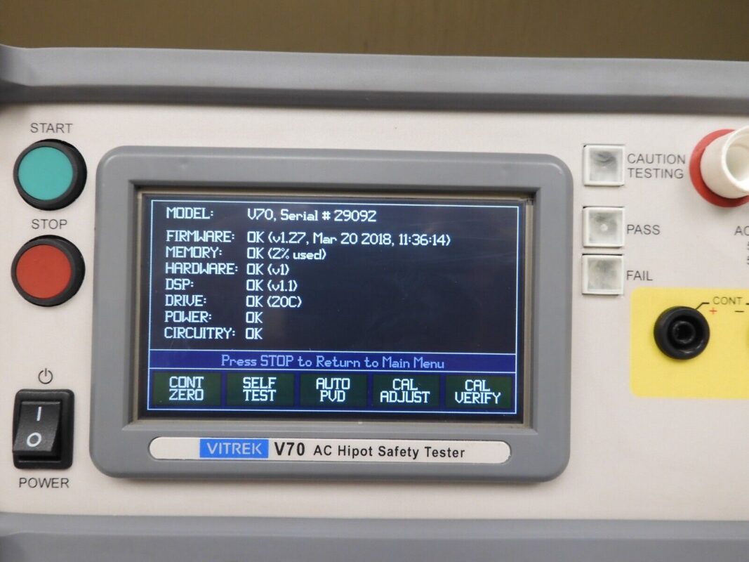 Vitrek -model V70 – AC Hipot Tester, 5 kV AC Safety Tester with ...